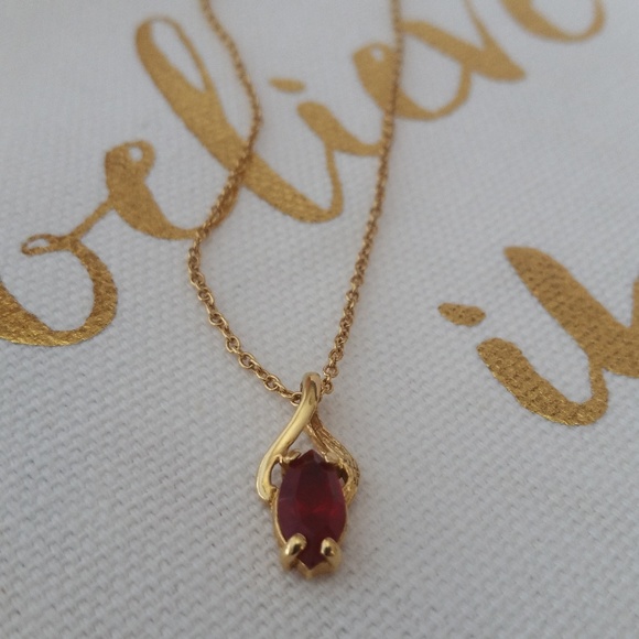 Jewelry | Dainty Red Pendant Necklace | Poshmark